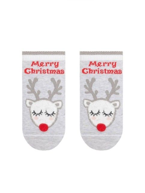 Christmas socks "Rudolph" with lurex, rhinestones and pompom - Official ...